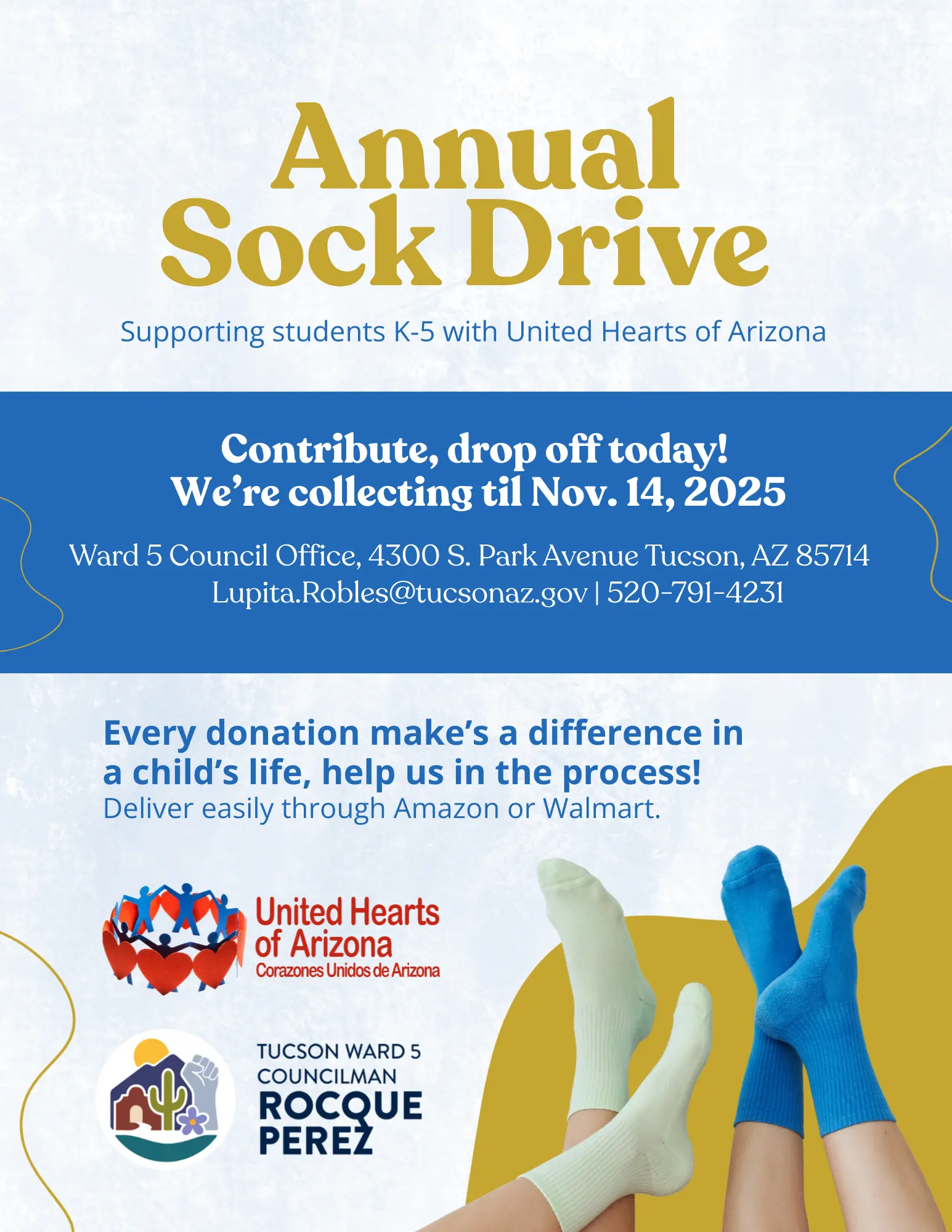 Annual Sock Drive - United Hearts of Arizona